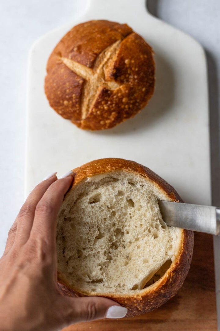 Clam Chowder in a Bread Bowl - New England Style - Crumb-Snatched