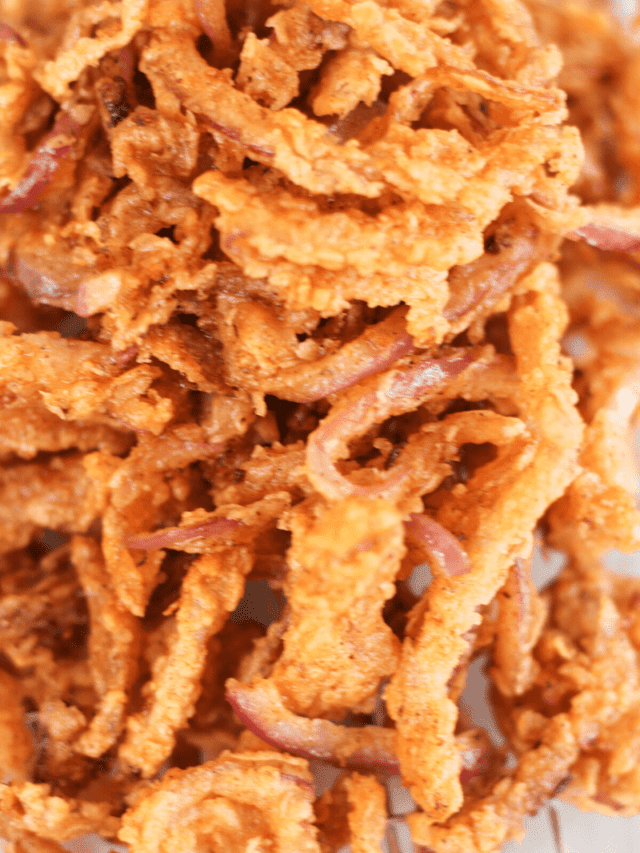 Crispy Fried Onion Strings - Crumb-Snatched