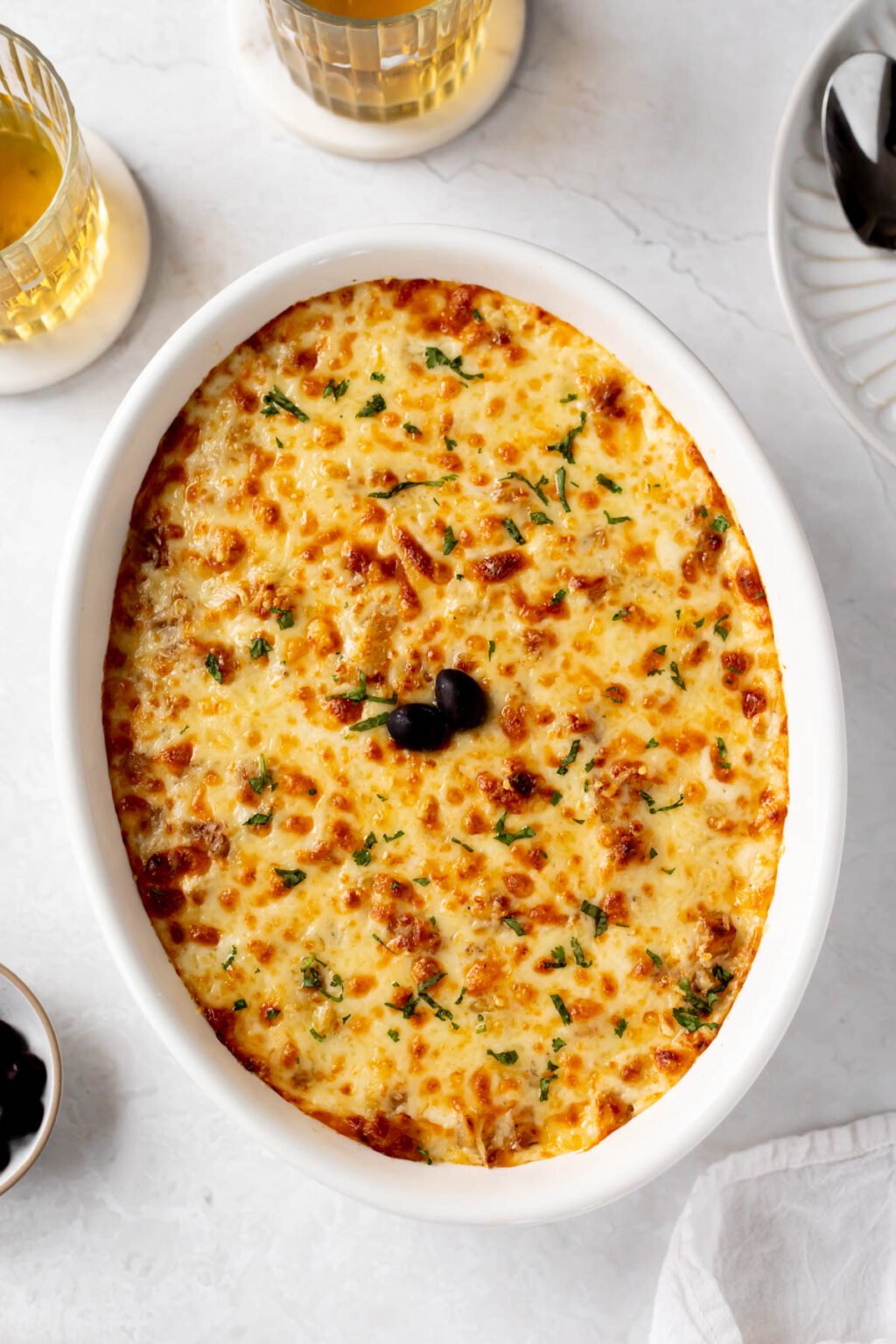 Bacalhau com natas (Portuguese salted cod with cream sauce)
