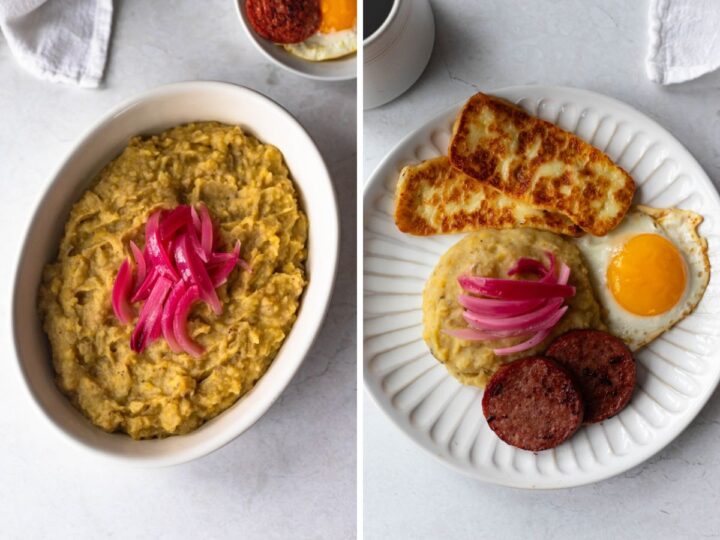 Dominican Breakfast (Mangú con los Tres Golpes) - Crumb-Snatched